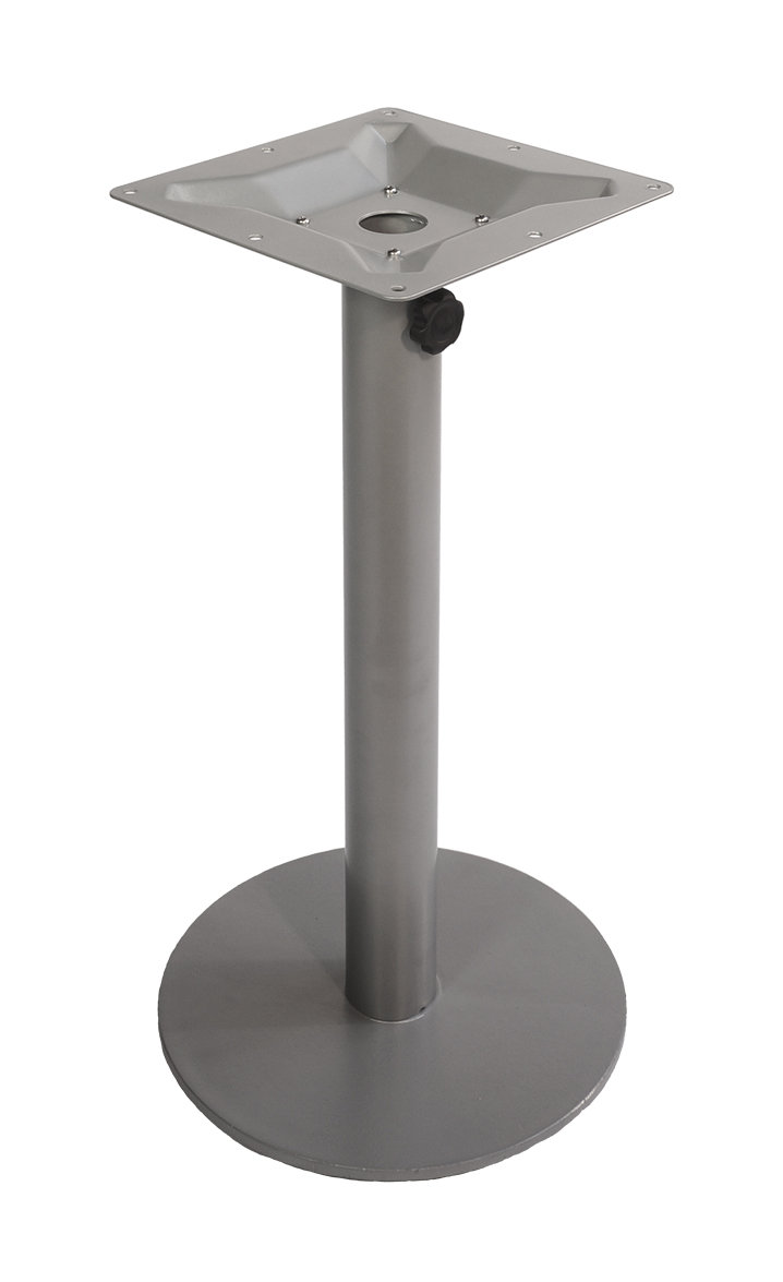 BFM Seating Margate Silver 16" Round Outdoor Dining Height Table Base | Wayfair